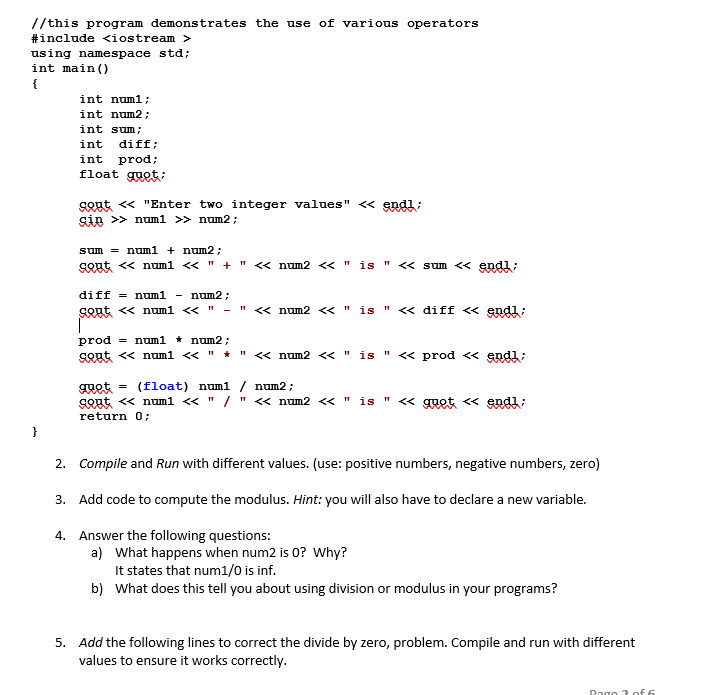 Solved C++. Can someone show me how to properly compute | Chegg.com