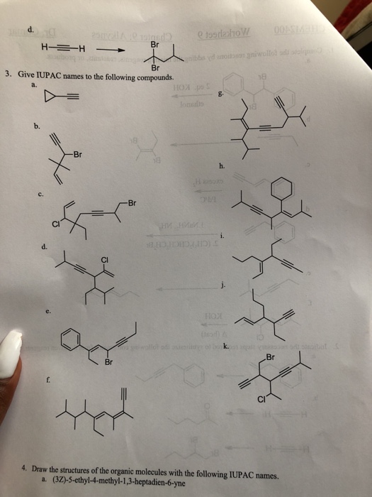 Solved Br Br 3. Give IUPAC names to the following compounds. | Chegg.com