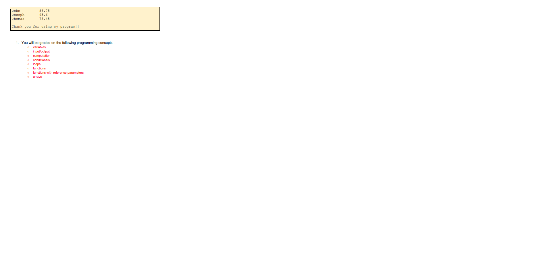 Solved Program Shifting Values And Parallel Arrays Shifting 