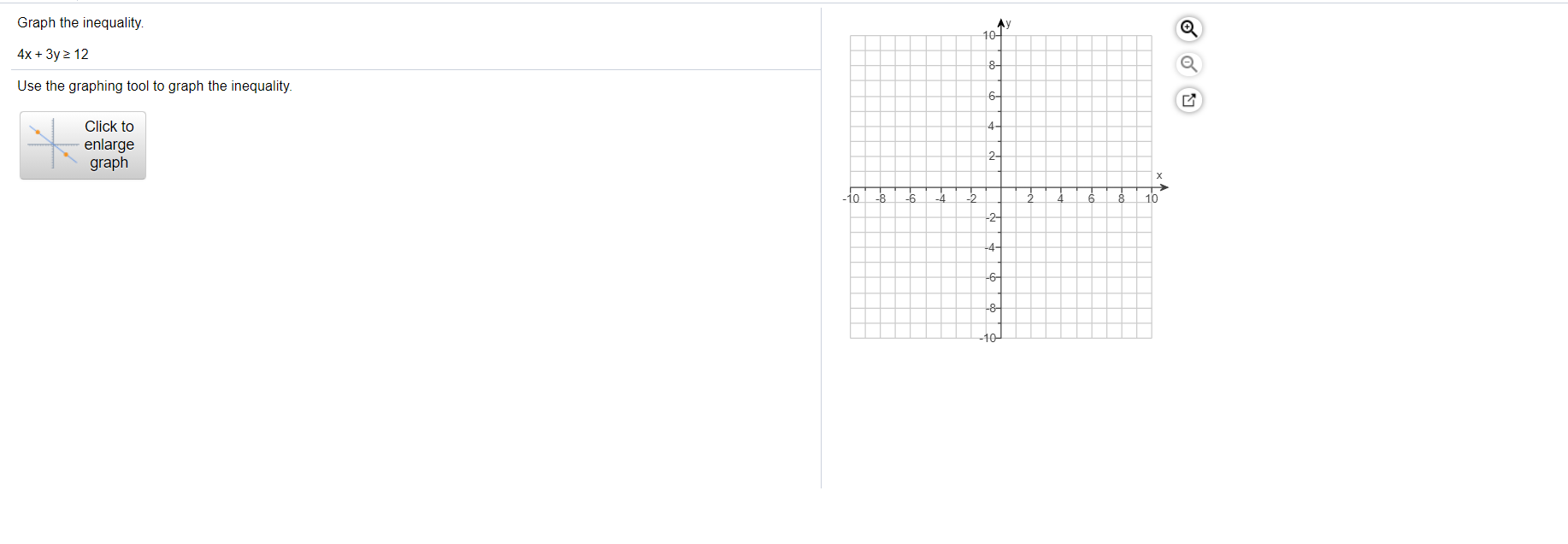 Solved Graph the inequality. AY 104 4x + 3y = 12 8- Use the | Chegg.com
