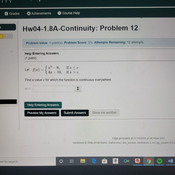 Solved Grades Achievements Course Help | Chegg.com