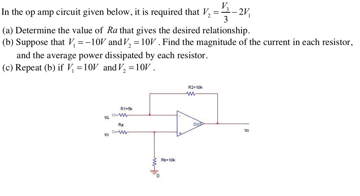 Solved In the op amp circuit given below, it is required | Chegg.com