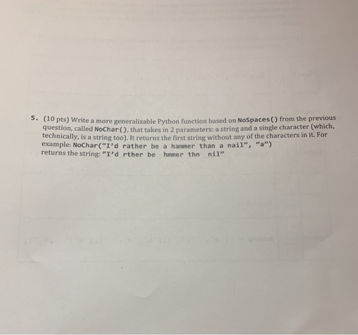 Solved (10 pts) Write a more generalizable Python function | Chegg.com