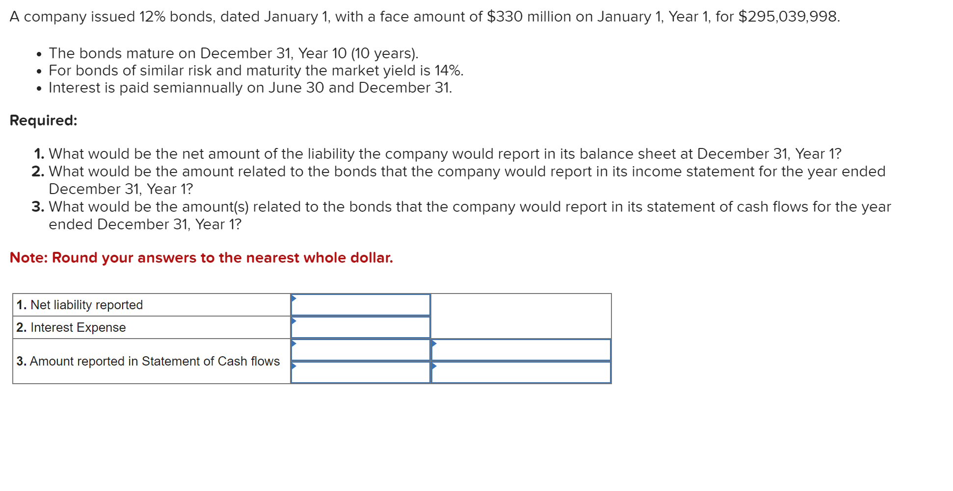 Solved A company issued 12% bonds, dated January 1 , with a | Chegg.com