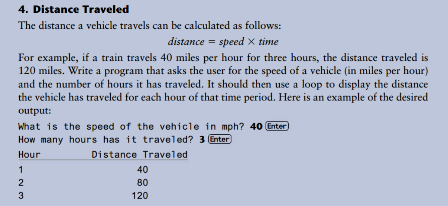 = 4. Distance Traveled The distance a vehicle travels | Chegg.com