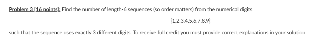 Solved Problem 3 [16 points]: Find the number of length-6 | Chegg.com