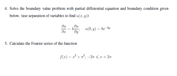 Solved 4. Solve the boundary value problem with partial | Chegg.com