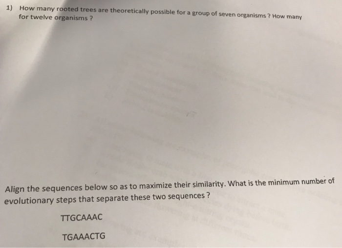 Solved How many rooted trees are theoretically possible for | Chegg.com