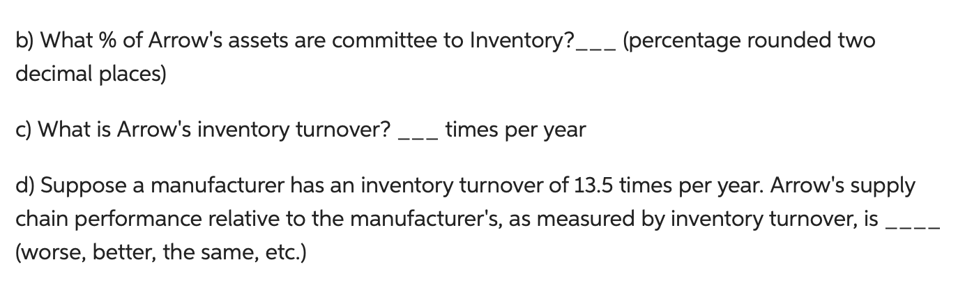 Solved Arrow Distributing Corp. likes to track inventory by | Chegg.com