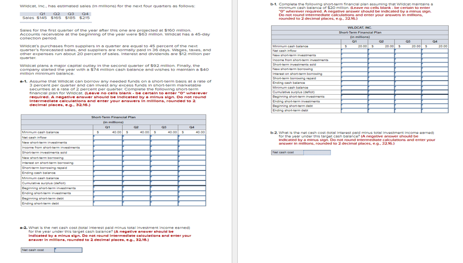 a-2. What is the net cash cost (total interest paid | Chegg.com