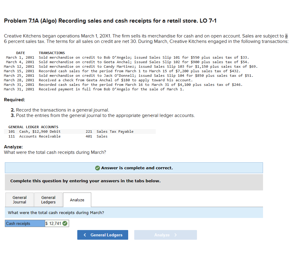 Problem 7.1A Creative Kitchens began operations March | Chegg.com