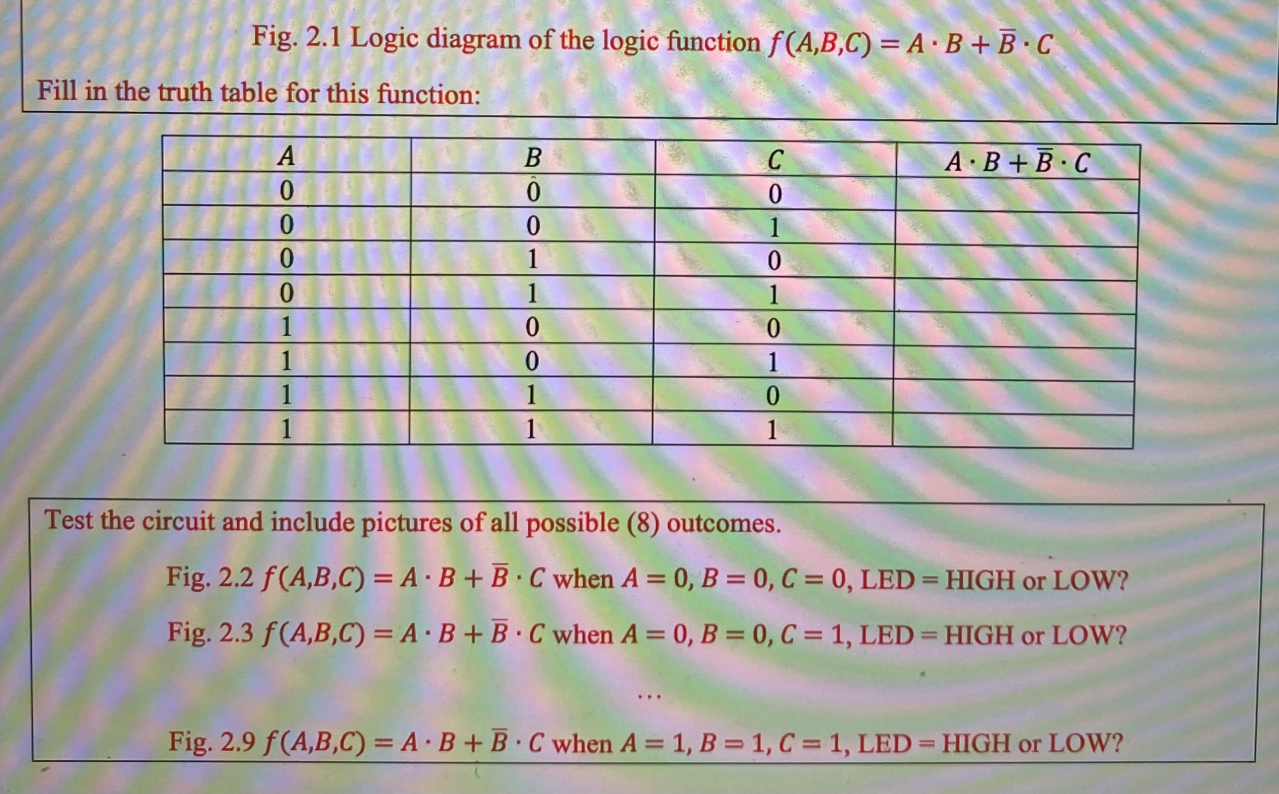 Solved Fig 2 1 Logic Diagram Of The Logic Function