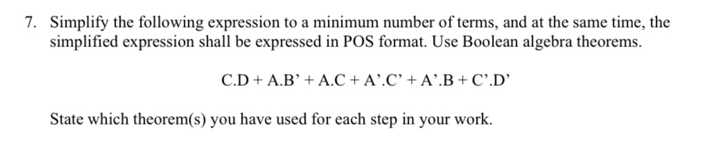 Solved Urgent// Digital Systems (Boolean Algebra)Simplify | Chegg.com
