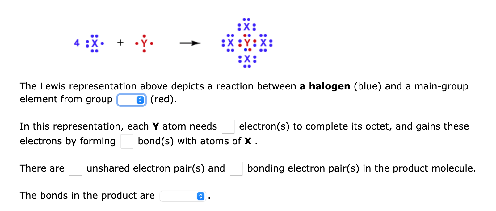 Solved :X: . Y:X: The Lewis representation above depicts a | Chegg.com