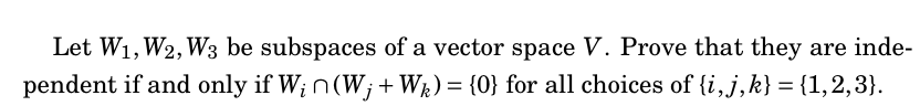 Solved Let W1,W2,W3 be subspaces of a vector space V. Prove | Chegg.com