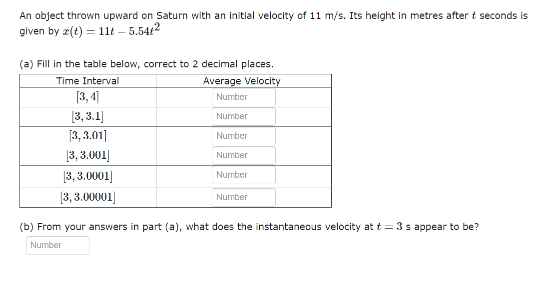 Solved An object thrown upward on Saturn with an initial | Chegg.com
