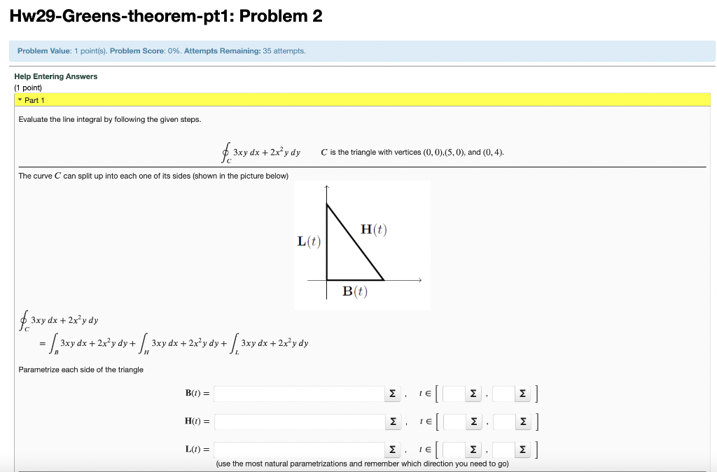 Solved Hw29-Greens-theorem-pt1: Problem 2 Problem Value: 1 | Chegg.com
