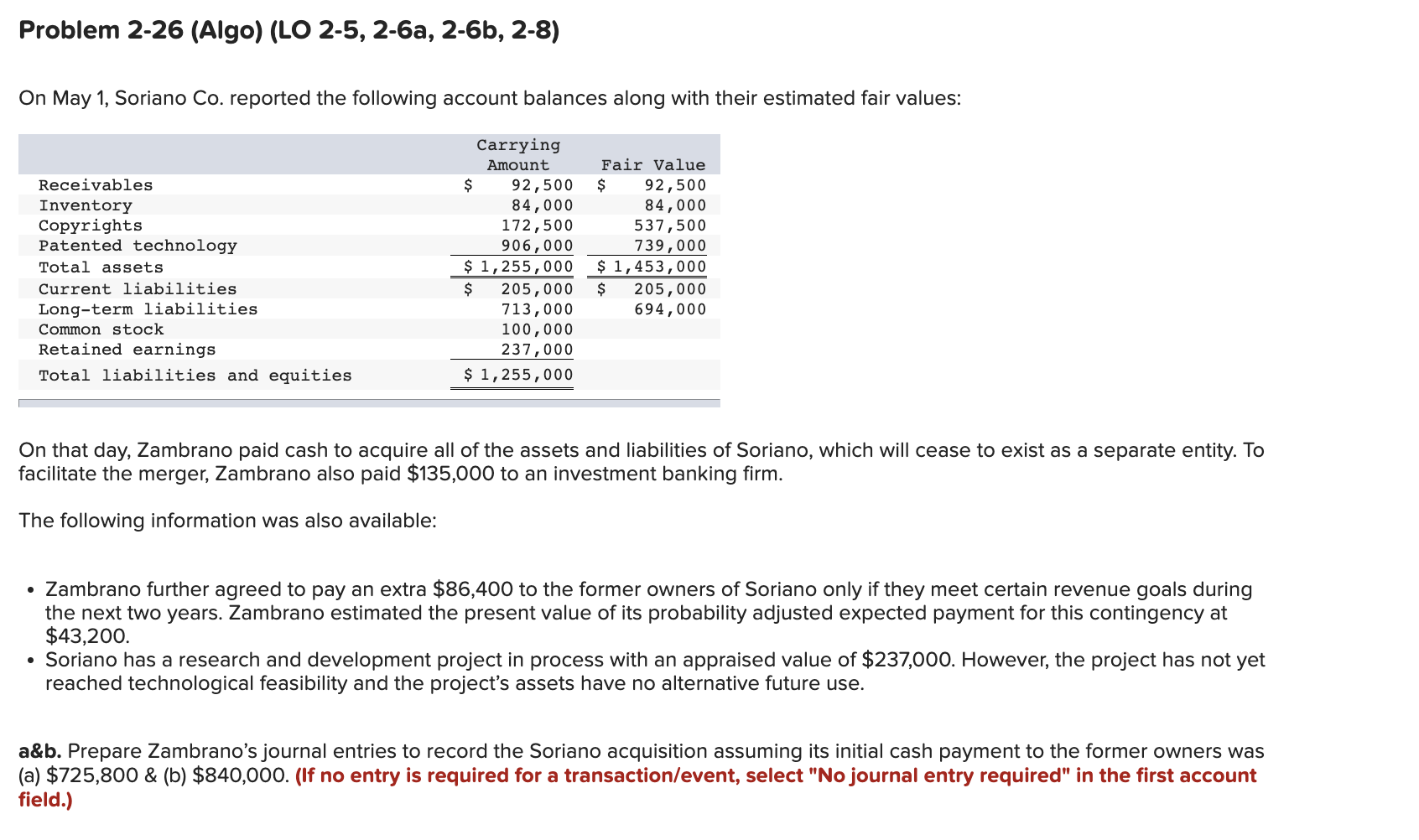 Solved Problem 2-26 (Algo) (LO 2-5, 2-6a, 2-6b, 2-8) On May | Chegg.com