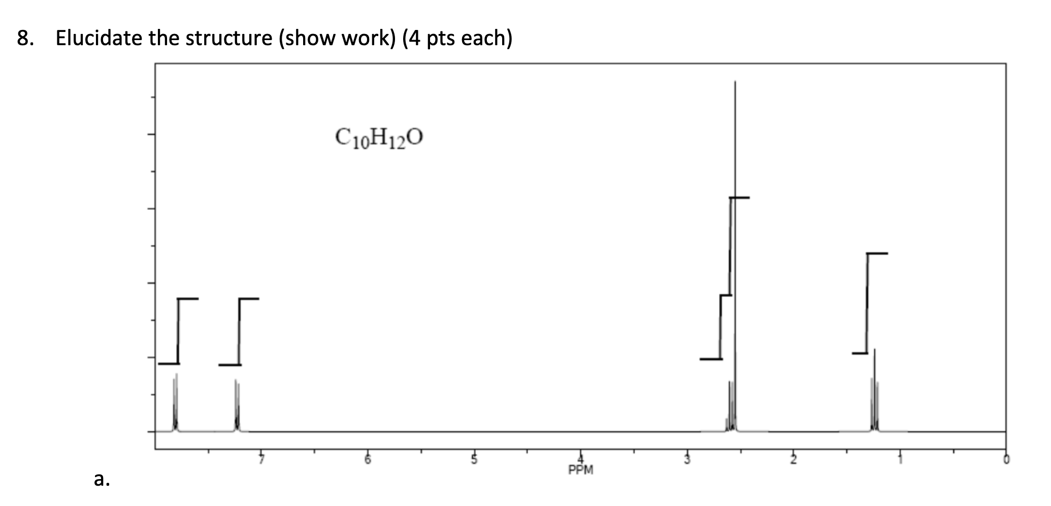 Solved 8. Elucidate the structure (show work) (4 pts each) | Chegg.com