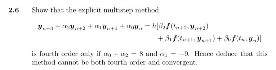 Solved I don't know how to solve this multistep method | Chegg.com