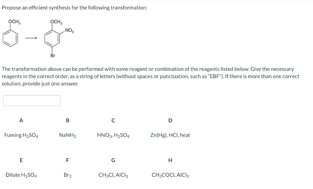 Solved Propose an efficient synthesis for the following | Chegg.com