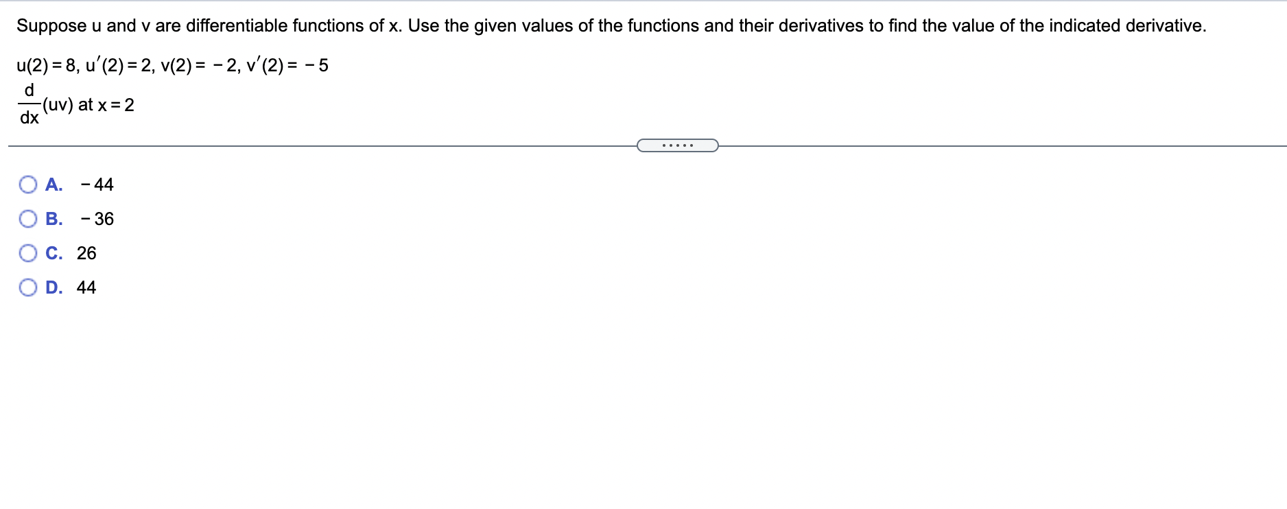 Solved Suppose u and v are differentiable functions of x. | Chegg.com