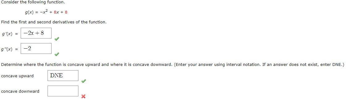 Solved Consider the following function. g(x) = -x2 + 8x + 8 | Chegg.com