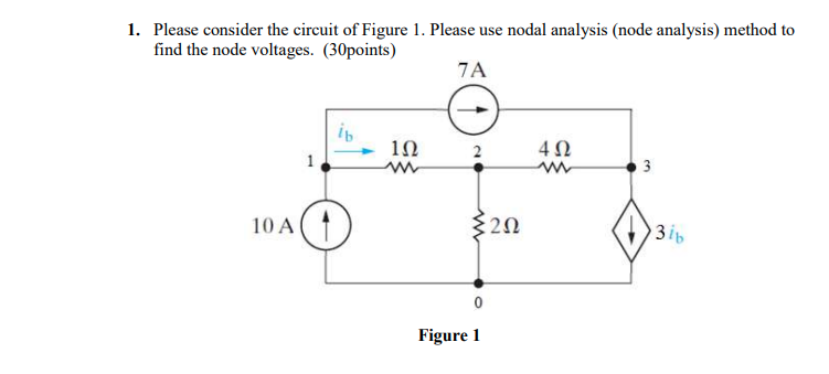 Solved 1. Please consider the circuit of Figure 1. Please | Chegg.com