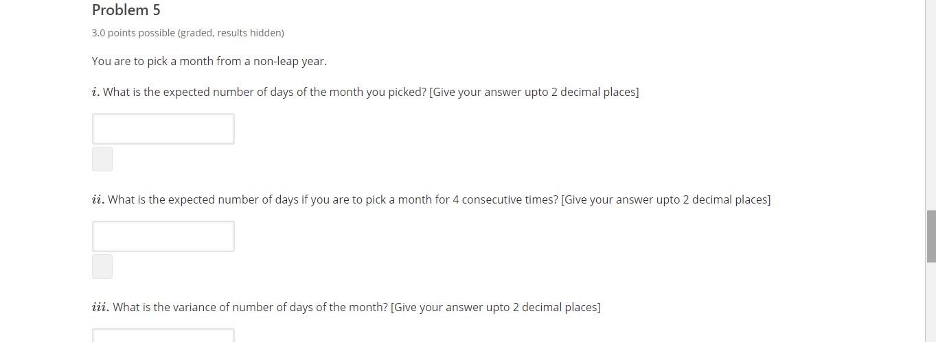 Solved Problem 5 3.0 points possible (graded, results | Chegg.com