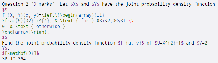 Solved Question 2 [9 marks]. Let $X$ and $y$ have the joint | Chegg.com