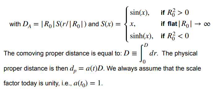 Solved The Comoving proper distance between us and a distant | Chegg.com