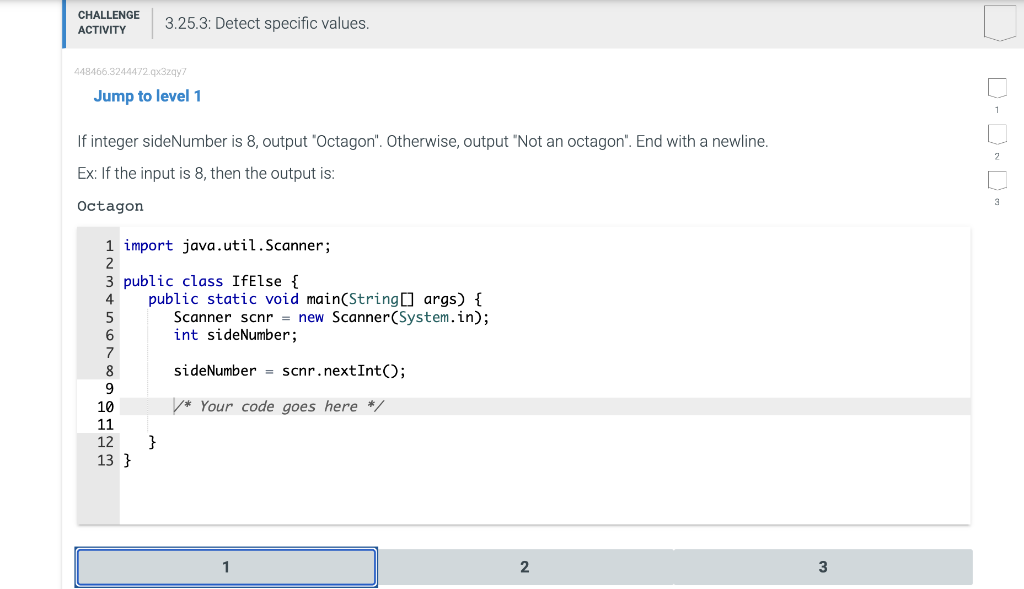 Solved \begin{tabular}{l|l} CHALLENGE \\ ACTIVITY & 3.25.3: | Chegg.com