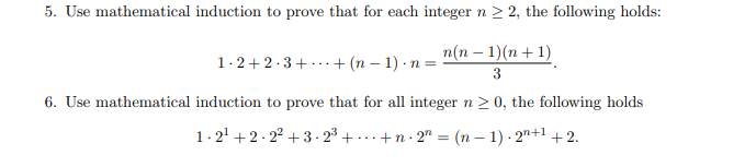 Solved 5. Use mathematical induction to prove that for each | Chegg.com
