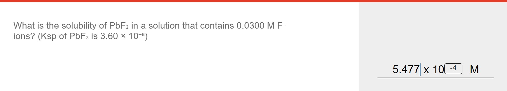 Solved What is the solubility of PbF2 in a solution that | Chegg.com