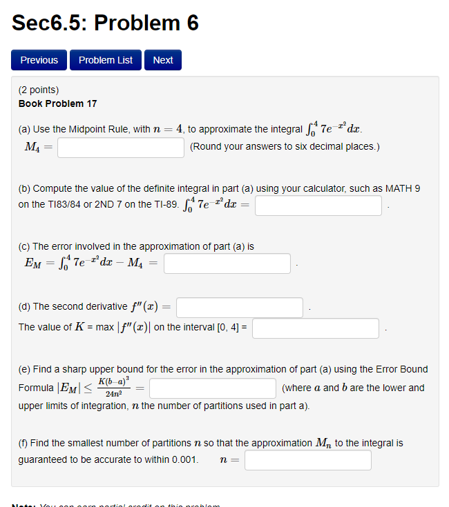 Solved Sec6.5: Problem 6 Previous Problem List Next (2 | Chegg.com