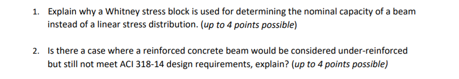 Solved Explain why a Whitney stress block is used for | Chegg.com