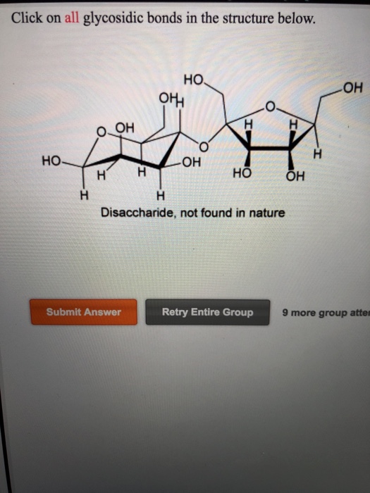 Solved Click on all glycosidic bonds in the structure below. | Chegg.com