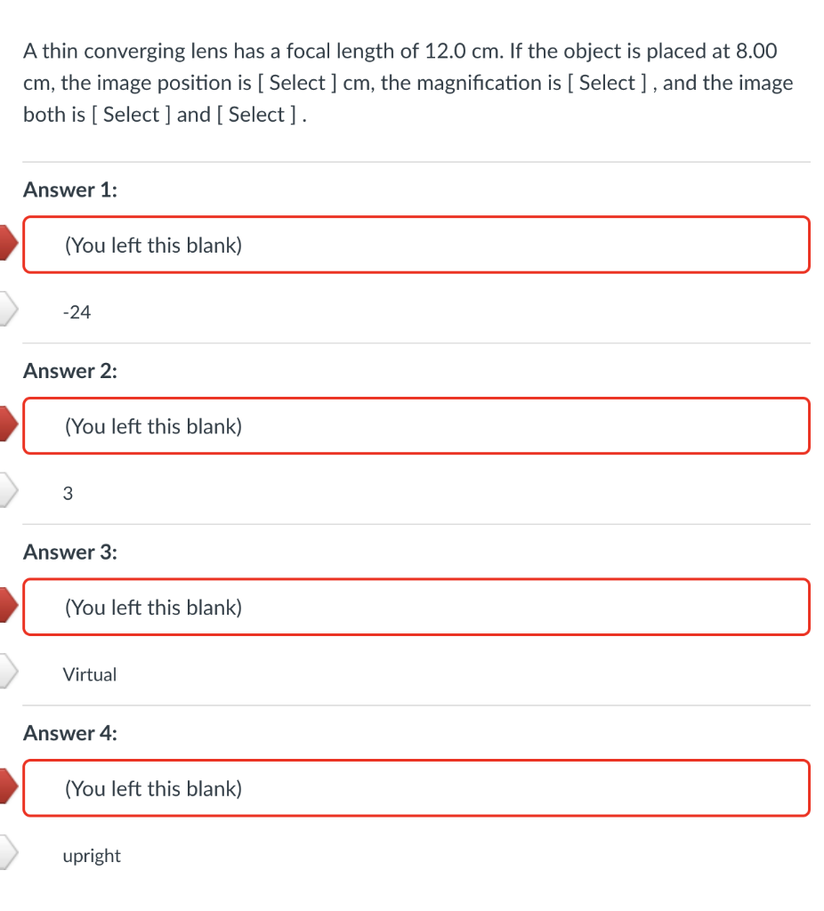 Solved a A thin converging lens has a focal length of 12.0 | Chegg.com