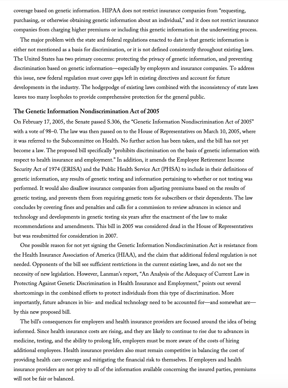 Solved Case 8 Genetic Discrimination Genetic discrimination | Chegg.com