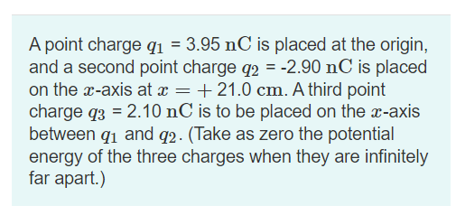 Solved What is the potential energy of the system of the | Chegg.com