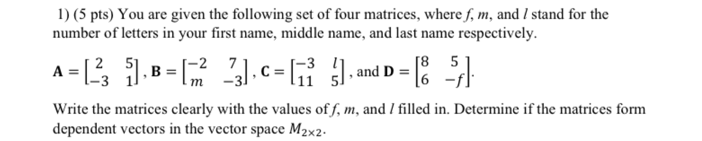 Solved First name (in capitals) with number of letters in | Chegg.com