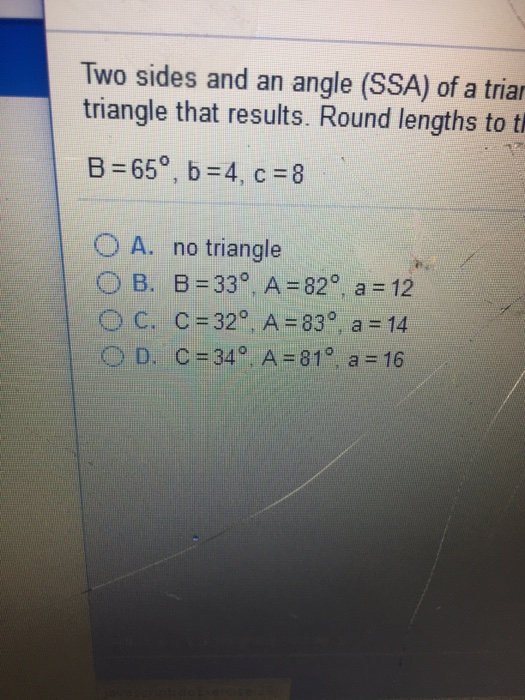 Solved Two sides and an angle (SSA) of a triangle are given. | Chegg.com