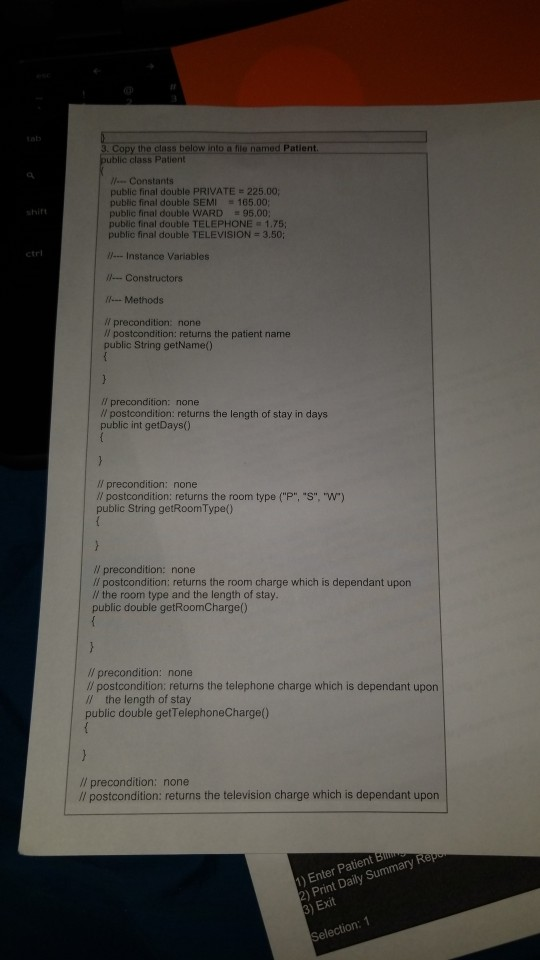 Solved DULL AP Computer Science Lab - Classes- Hospital | Chegg.com