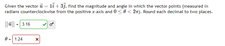 Solved 2.1 ﻿q9 ﻿Given the vector vec(u)=1vec(i)+3vec(j), | Chegg.com