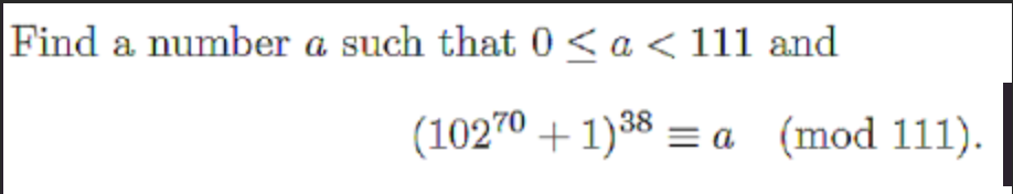 Solved Find a number a such that 0≤a