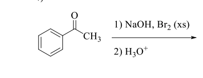 Solved 1) NaOH,Br2 (xs) 2) H3O+ | Chegg.com