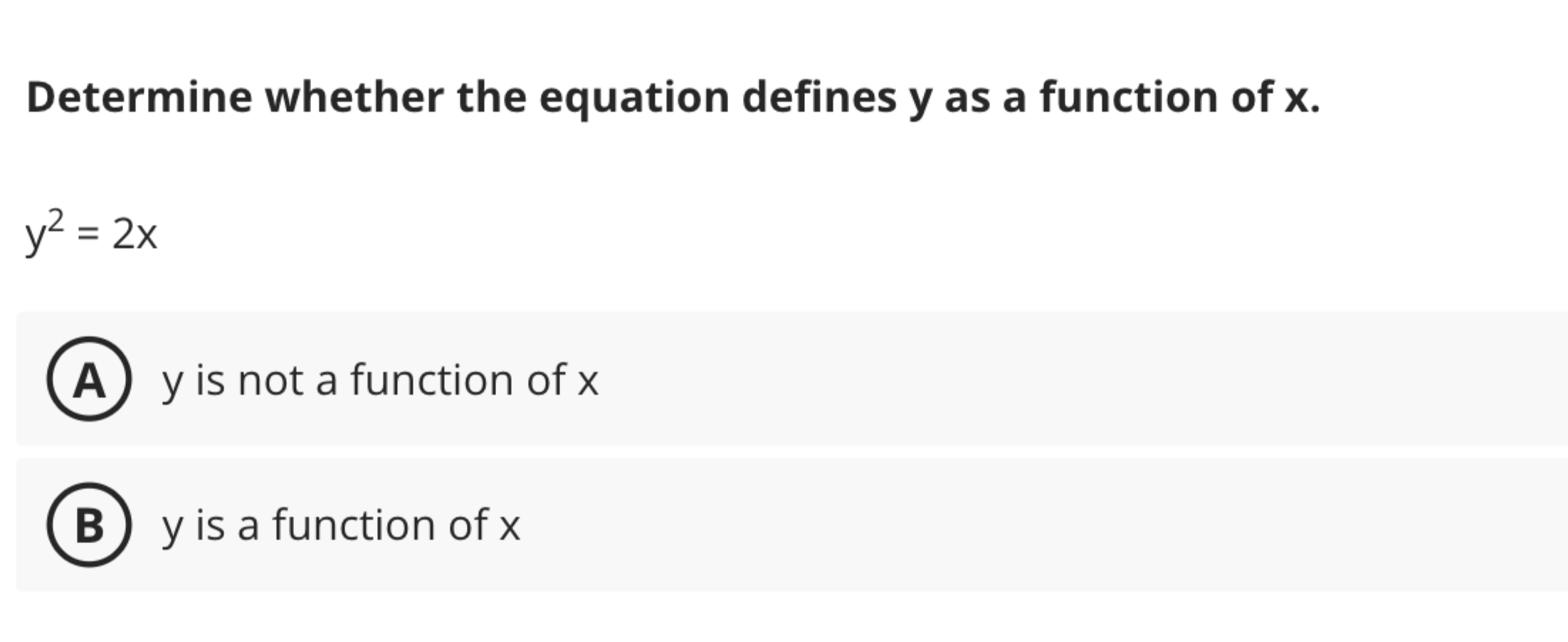 Determine Whether The Equation Defines Y as A