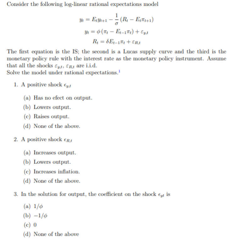 Consider the following log-linear rational | Chegg.com