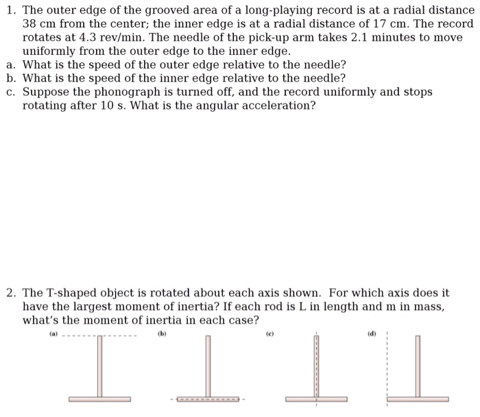 Solved 1. The outer edge of the grooved area of a | Chegg.com