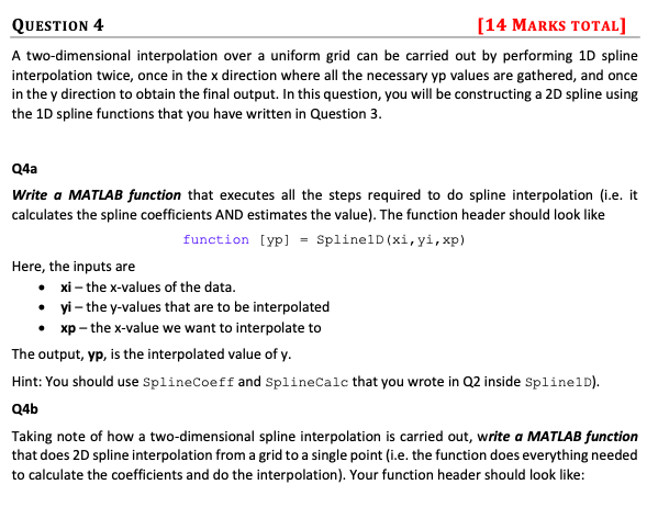QUESTION 4 [14 MARKS TOTAL] A two-dimensional | Chegg.com